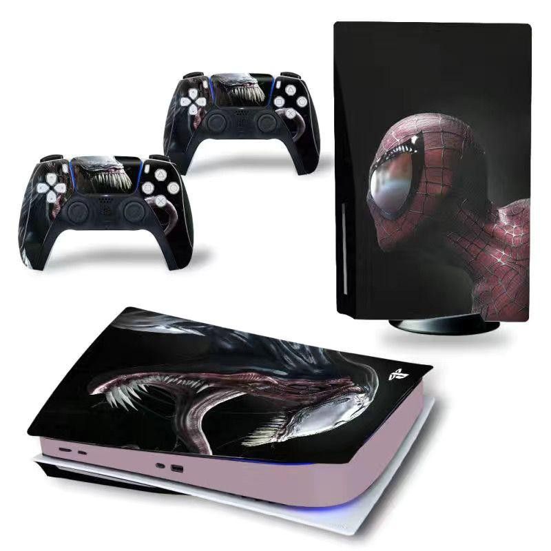 PS5 Disc Version Venom + Spider-Man Skin for Console and Controllers ...