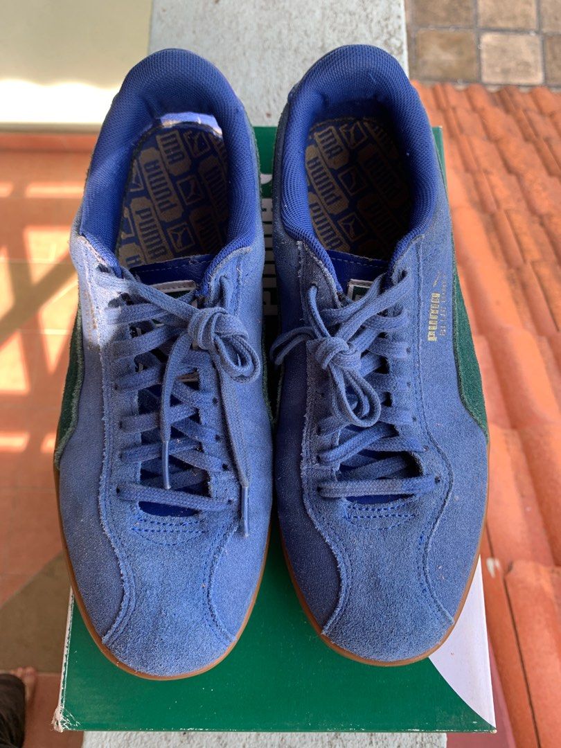 Puma Bluebird Trainers Royal Blue/Pine Green, Men's Fashion, Footwear ...