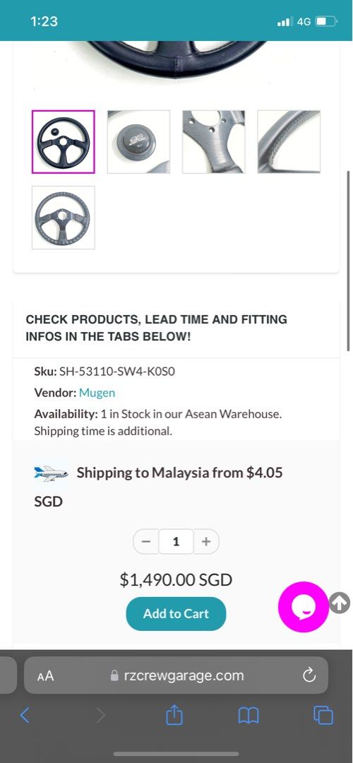 (Rare item) Mugen SW4 Original Steering Wheel, Auto Accessories on ...