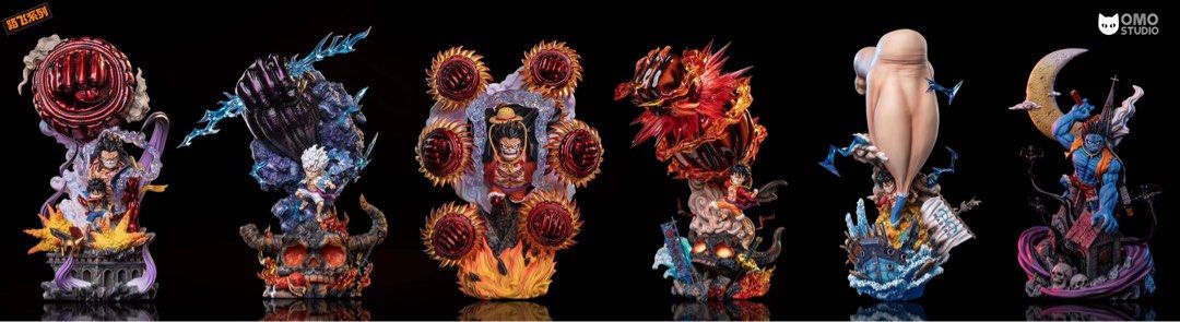 Red Roc Monkey D Luffy GK Figure OMO Studio One Piece, Hobbies & Toys ...