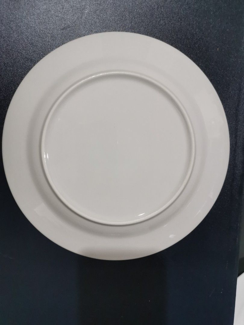 Round Plain Plate Thin deep 8inch, Furniture & Home Living, Kitchenware ...