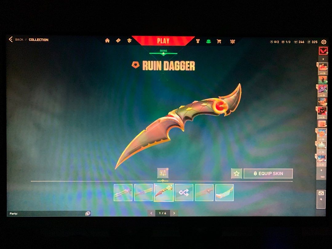 RUIN DAGGER VALORANT ACCOUNT, Video Gaming, Gaming Accessories, In-Game ...