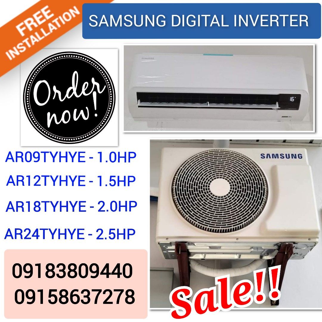 Samsung Digital Inverter Split Type Aircon Tv And Home Appliances Air