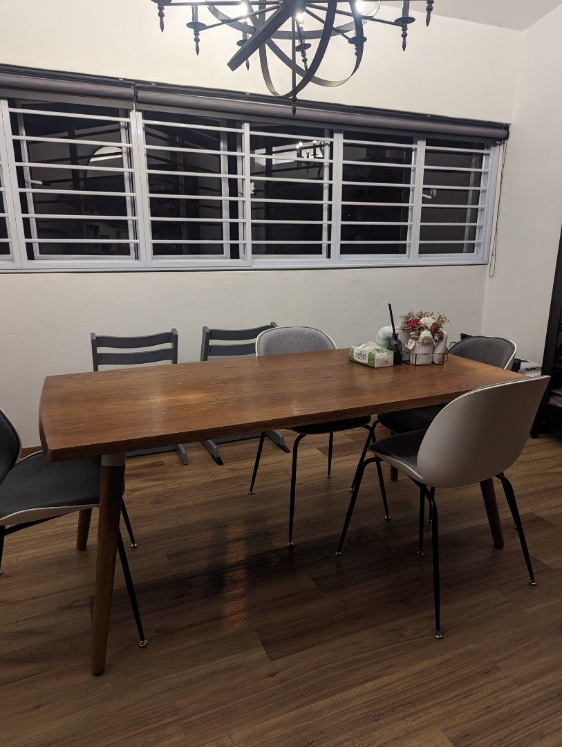 Sean Dix Designer Dining Table Authentic Solid Wood, Furniture & Home ...