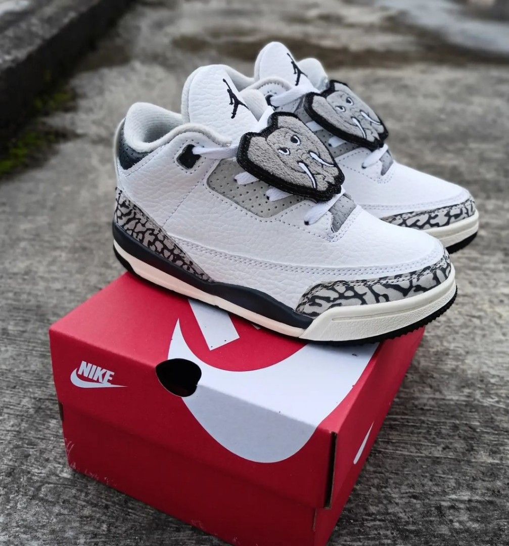 Sepatu Anak Nike Air Jordan 3 Retro Elephant Original, Bayi & Anak ...