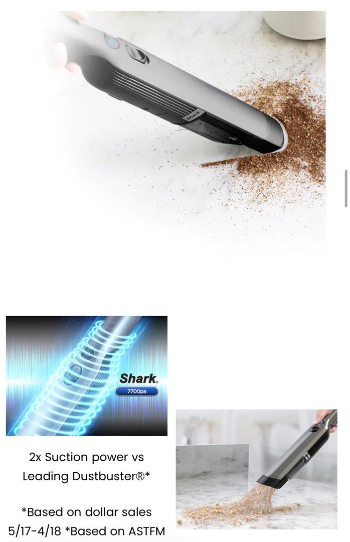 Shark Wandvac Handheld Vacuum - WV203, TV & Home Appliances, Vacuum ...