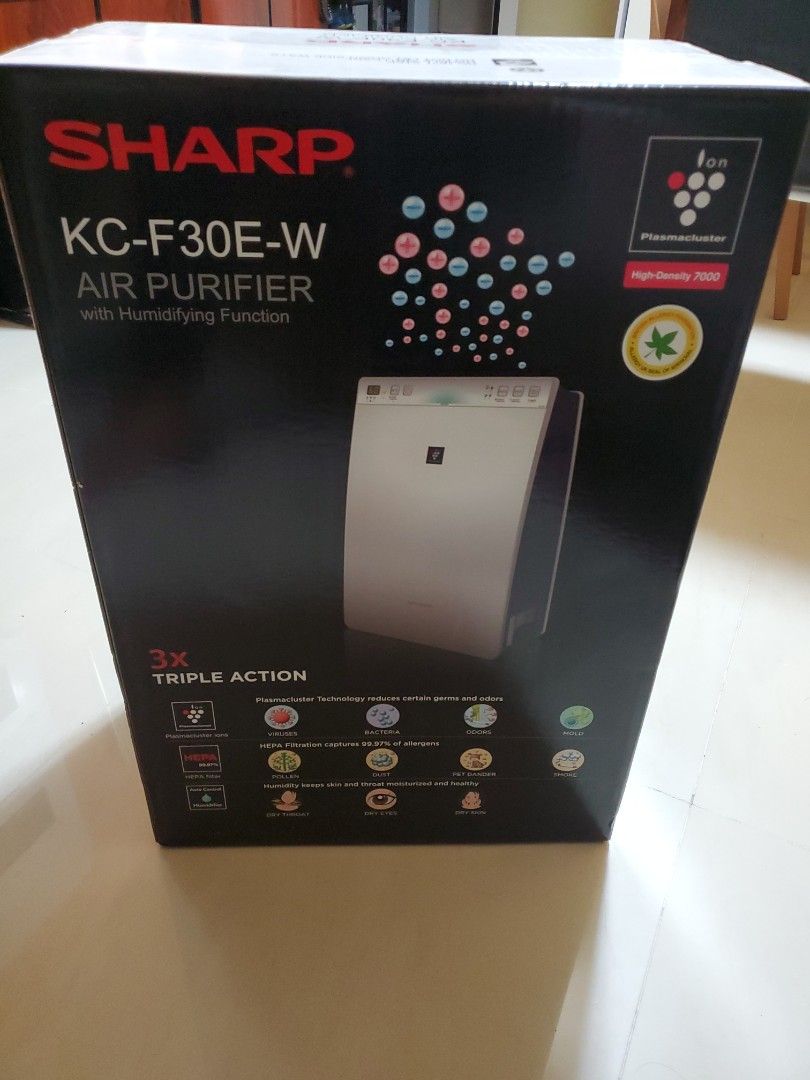 Sharp Air Purifier KC-F30E-W, TV & Home Appliances, Air Purifiers ...