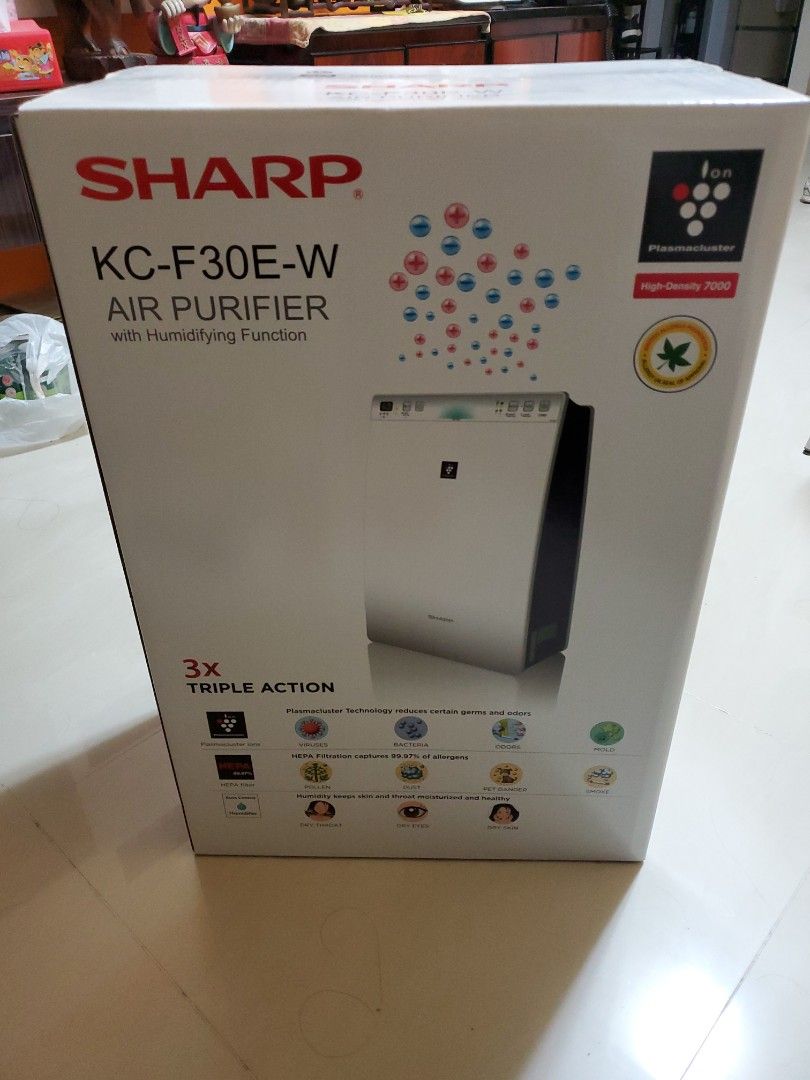 Sharp Air Purifier KC-F30E-W, TV & Home Appliances, Air Purifiers ...