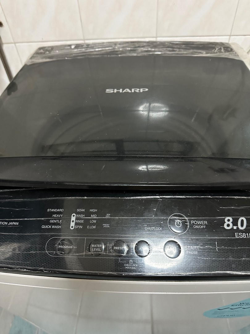 Sharp top load washing machine 8k, TV & Home Appliances, Washing ...