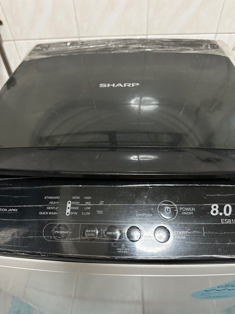 Sharp top load washing machine 8k, TV & Home Appliances, Washing ...