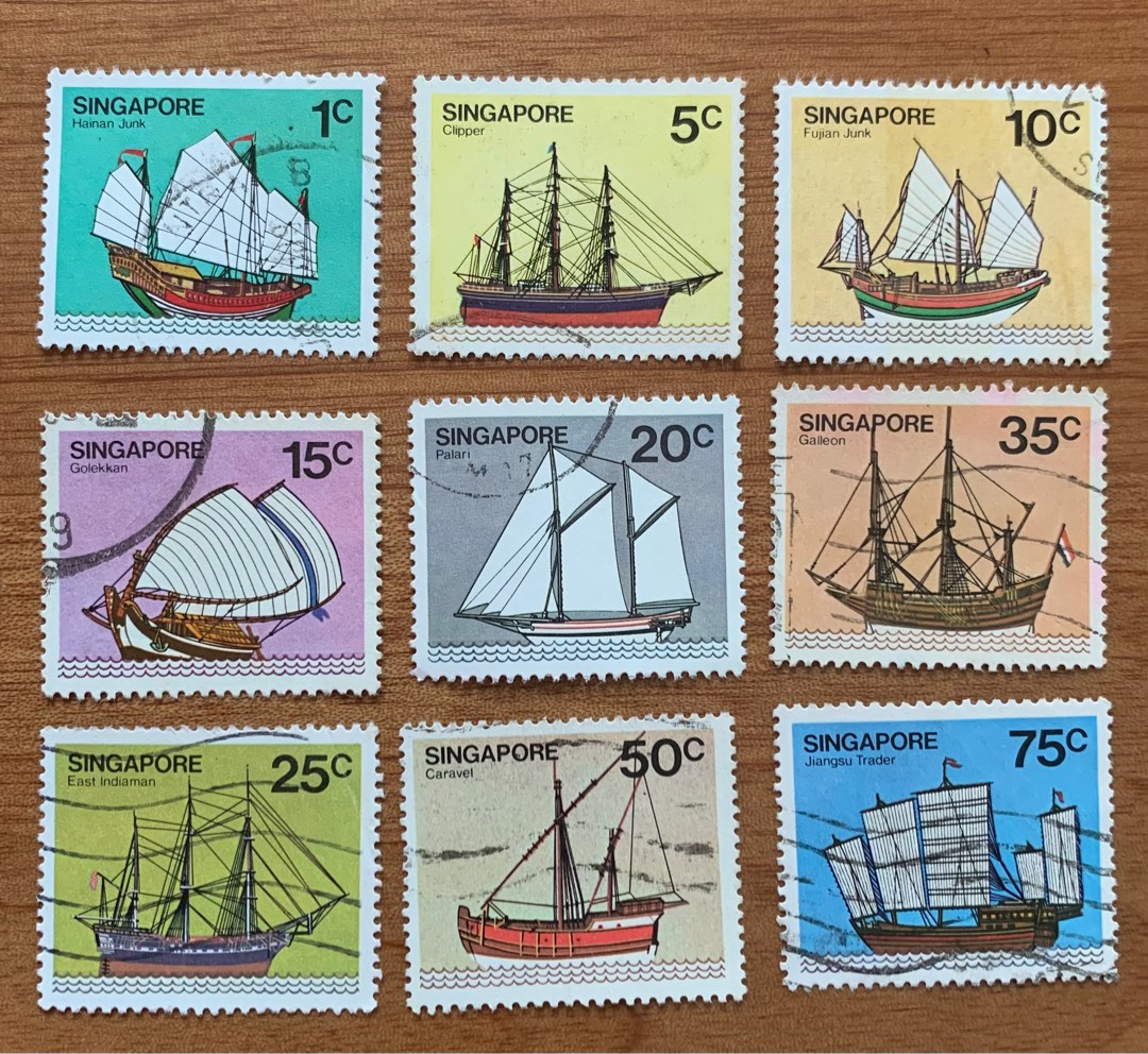 Singapore 1980 early settlers ships/boats stamps full set, Hobbies ...