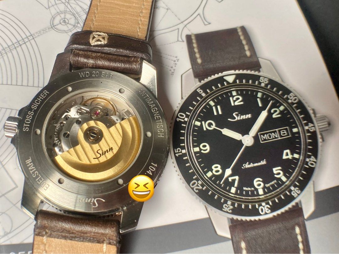 Sinn 104 Classic Pilot Flieger Watch Full Box, Card, Sinn Leather Strap ...