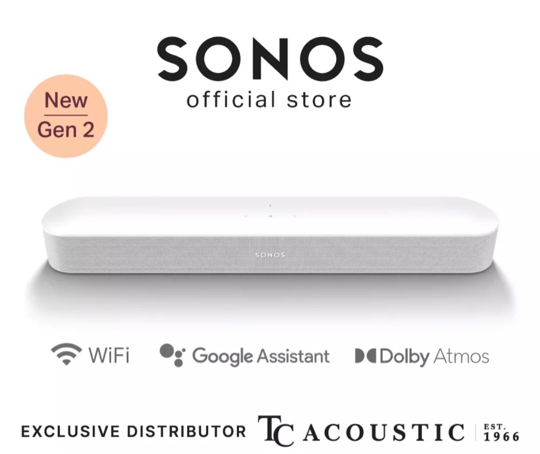 Sonos Beam Gen 2, Audio, Soundbars, Speakers & Amplifiers on Carousell