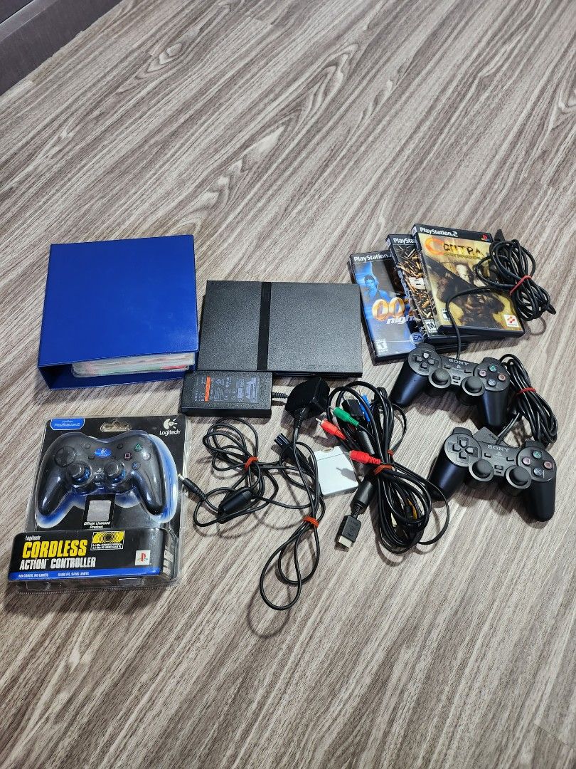 Sony Black Modded Playstation 2 PS2 Slim with Games, Hobbies & Toys ...
