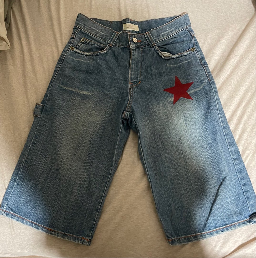 star y2k vintage jorts, Women's Fashion, Bottoms, Shorts on Carousell