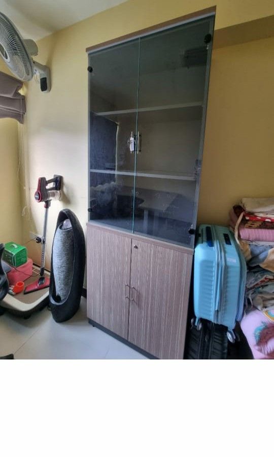 Study table side cubboard and shelving set, Furniture & Home Living ...