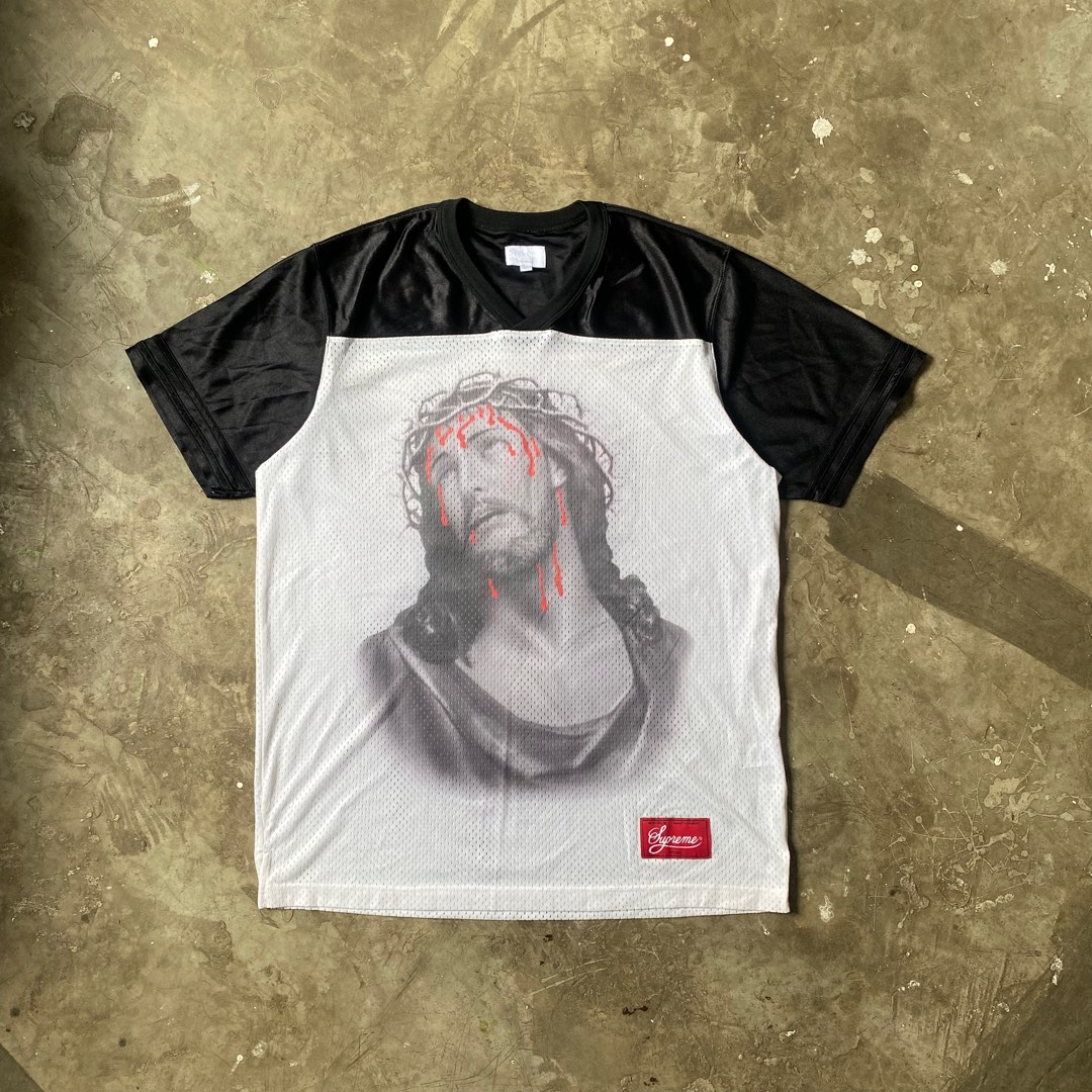 Supreme Jesus Football Jersey, Men's Fashion, Tops & Sets, Tshirts ...