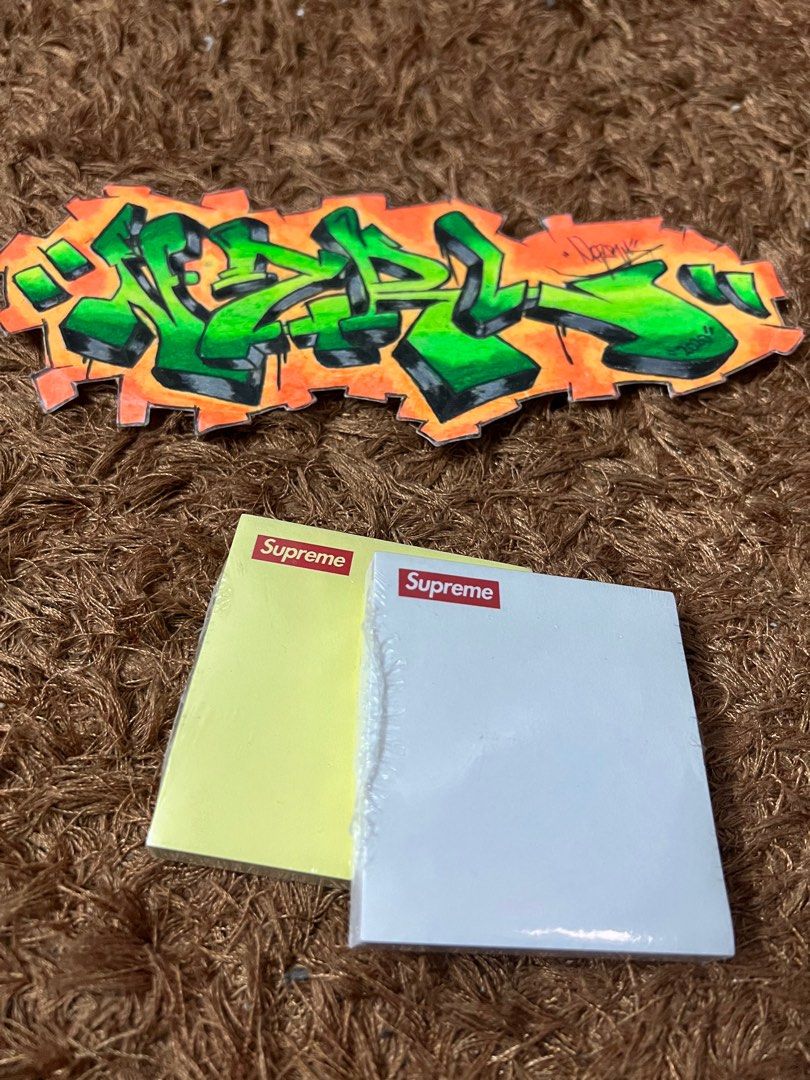 Supreme sticky note, Men's Fashion, Watches & Accessories, Accessory ...