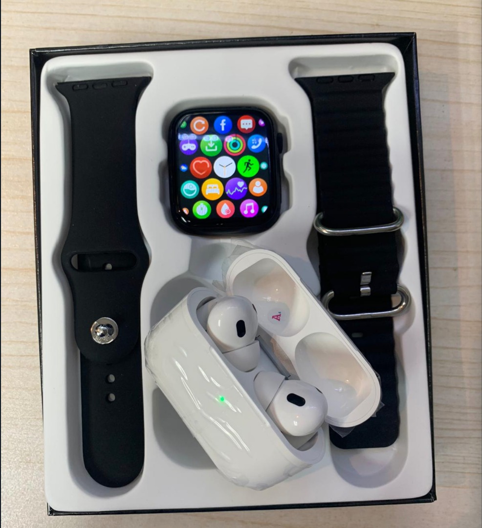 SWatch Plus 2 in 1 Bluetooth Air Pods with 2.0inch Large OLED Comes ...