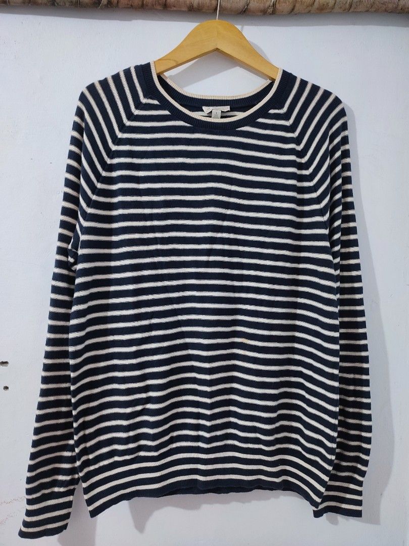 Sweter salur brand GAP original mulus like new, Fesyen Pria, Pakaian ...