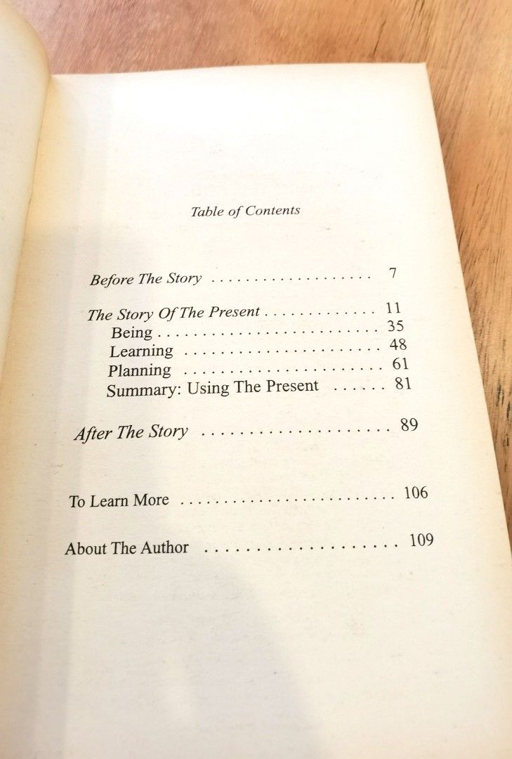 The Present Book By Spencer Johnson, Hobbies & Toys, Books & Magazines ...