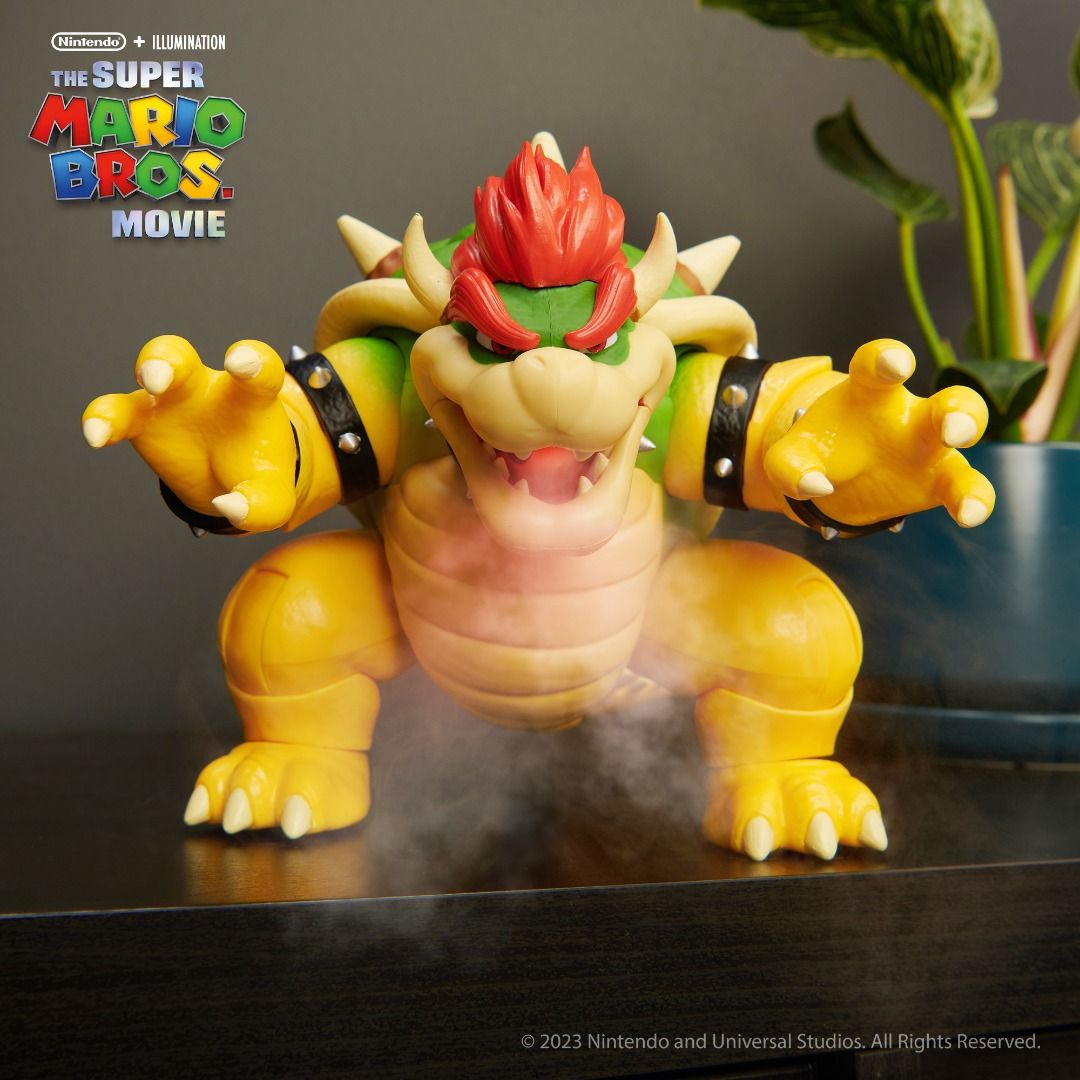 The Super Mario Bros. Movie 7-inch Feature Bowser with Fire Breathing ...