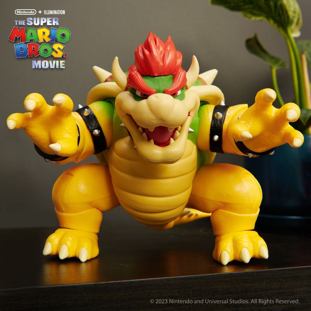 The Super Mario Bros. Movie 7-inch Feature Bowser with Fire Breathing ...