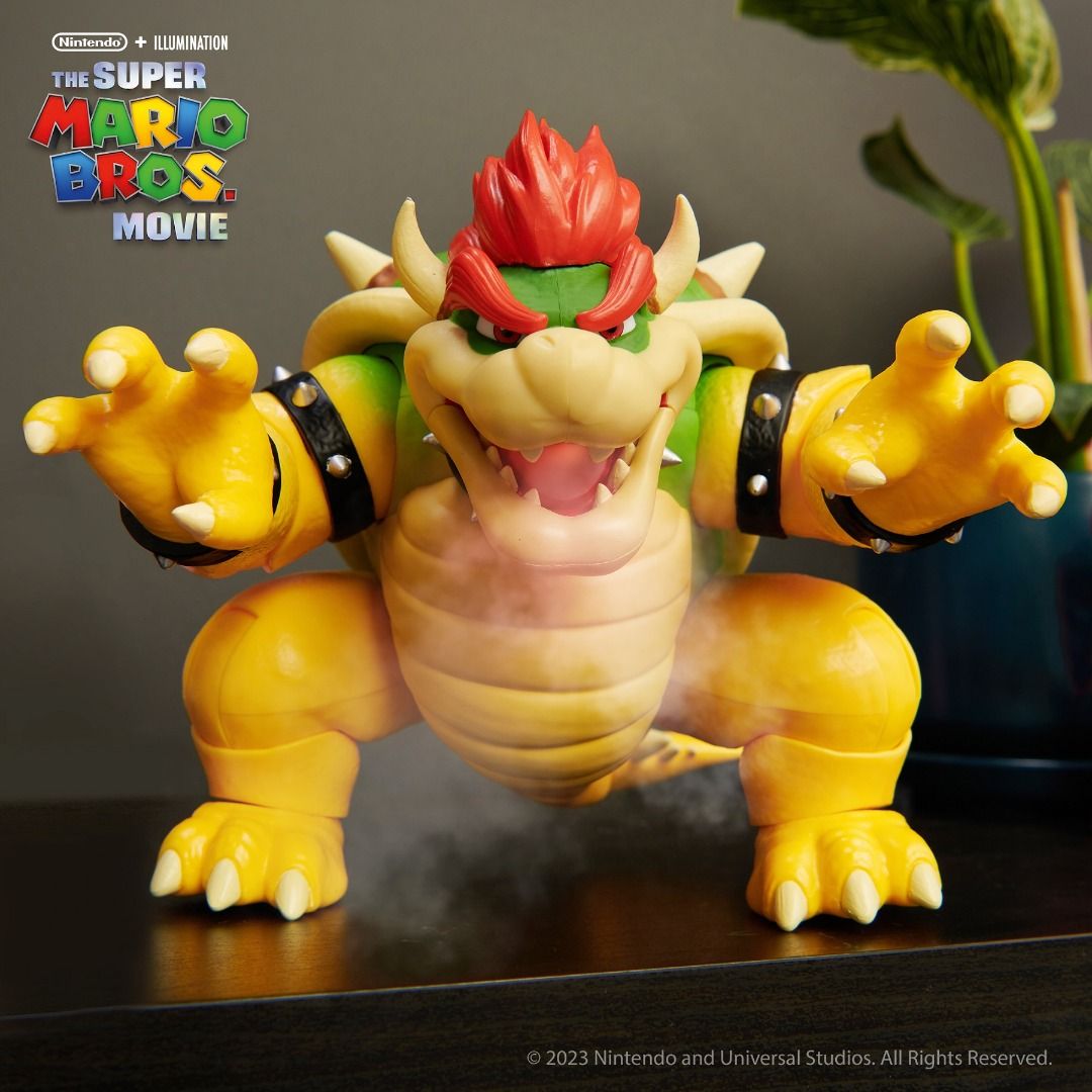 The Super Mario Bros. Movie 7-inch Feature Bowser with Fire Breathing ...