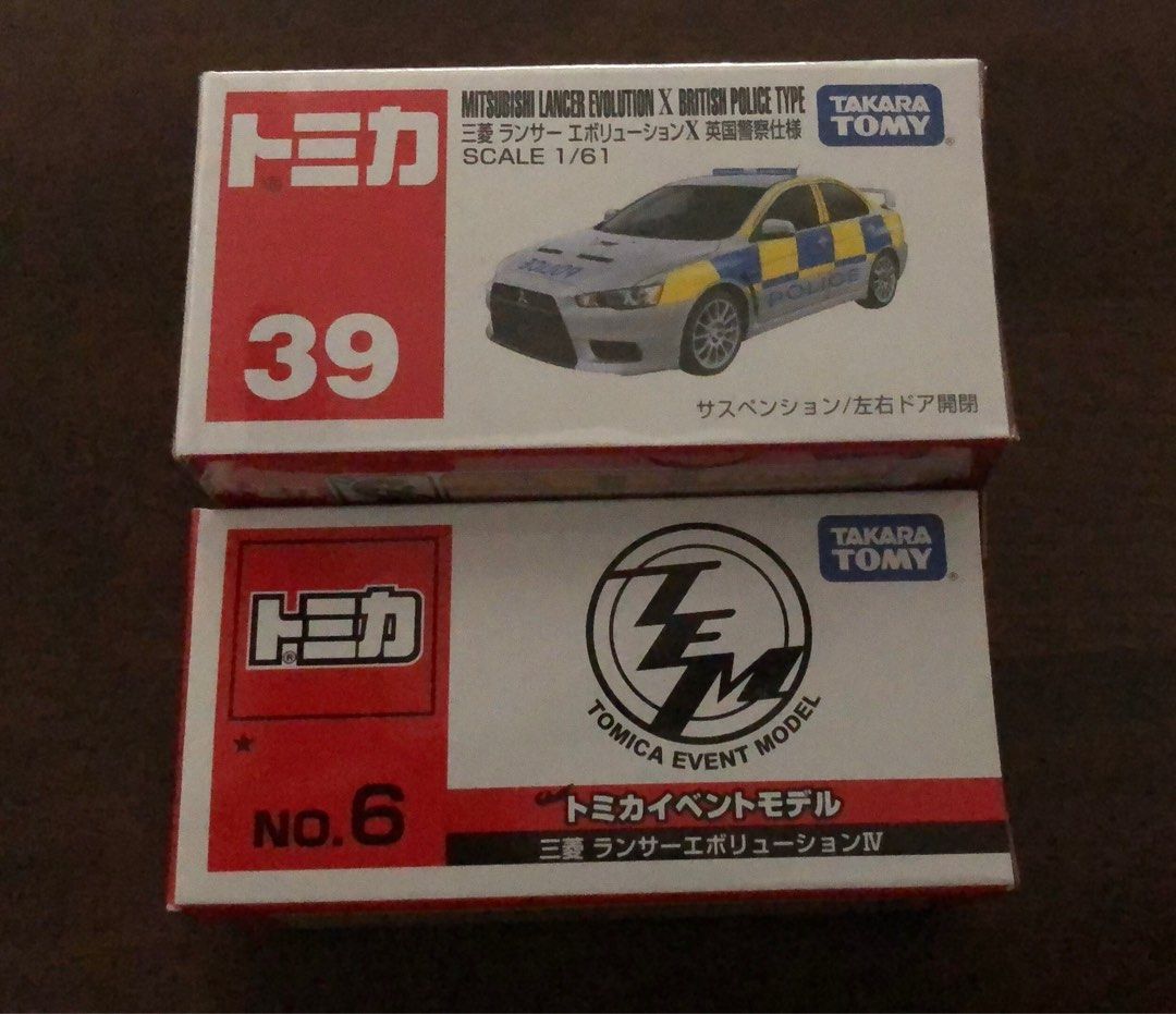 Tomica Event Model Mitsubishi Evolution 4 and 10 (British Police Not ...