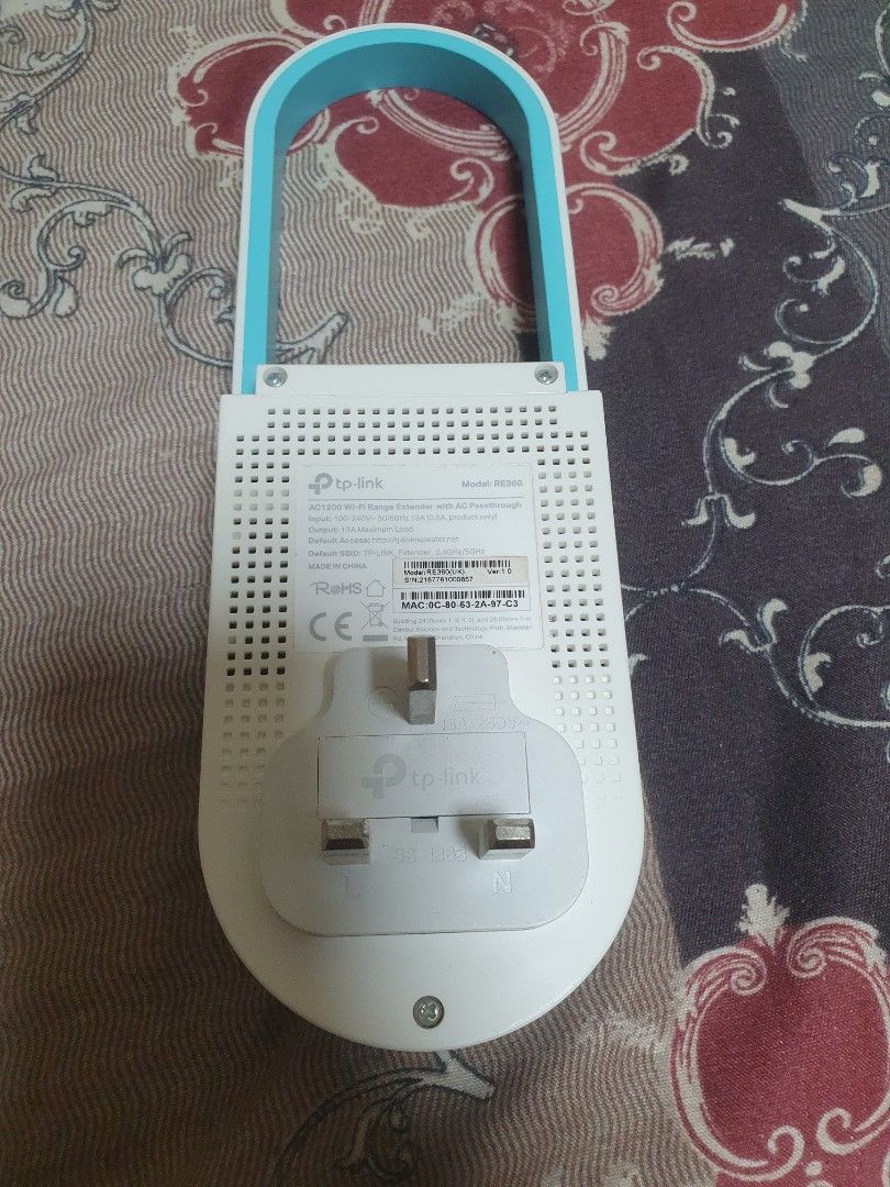 RE360 AC1200 Wi-Fi Range Extender with AC Passthrough Tp-Link with RJ45 ...