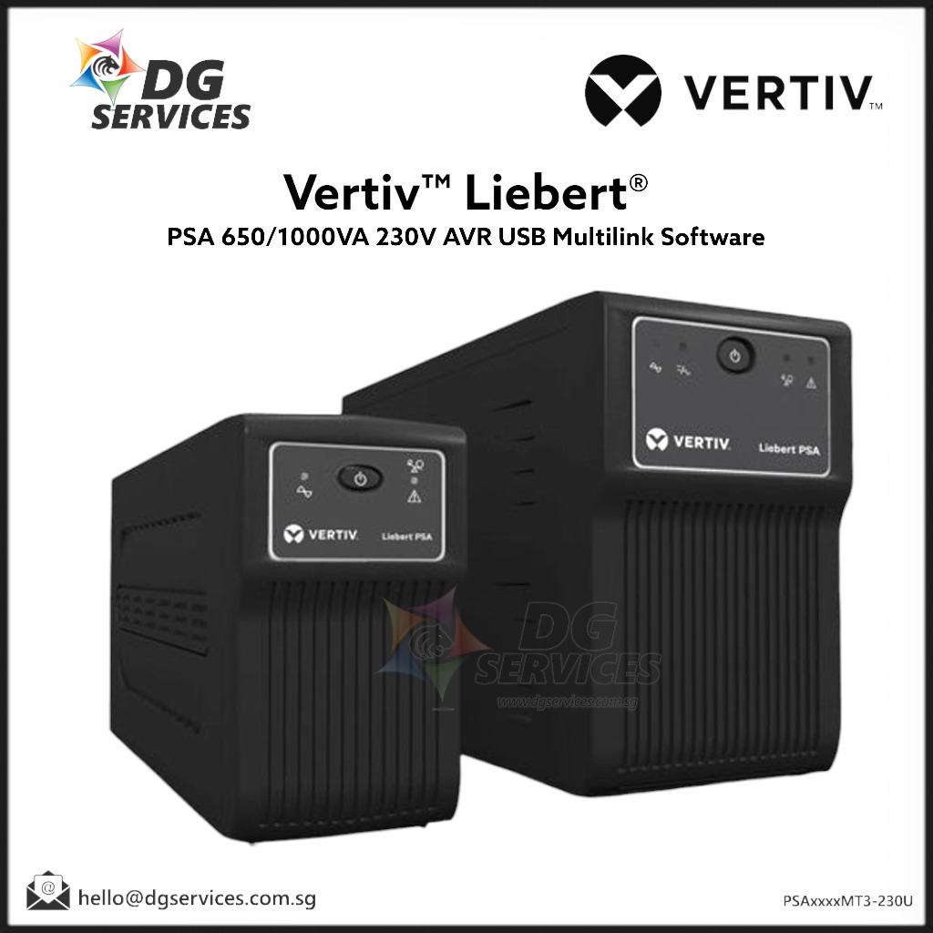 Vertiv Liebert UPS PSA 650/1000VA 230V AVR USB Multilink Software, Computers & Tech, Parts ...