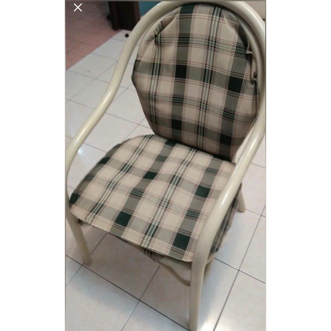 Vintage Checkered Chair, Furniture & Home Living, Furniture, Chairs on ...