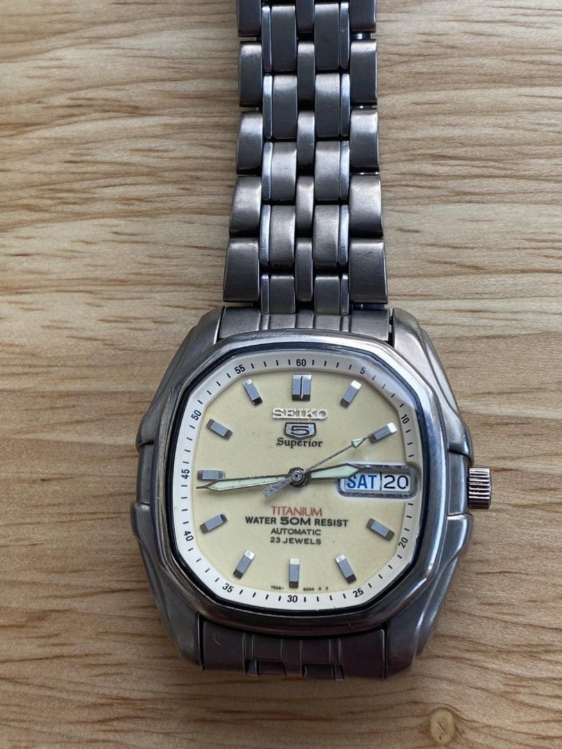 Vintage Seiko 5 Superior Titanium automatic, Men's Fashion, Watches & Accessories, Watches on ...