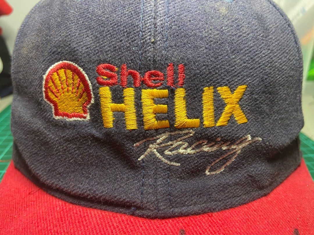 VINTAGE SHELL HELIX RACING CAP, Men's Fashion, Watches & Accessories ...