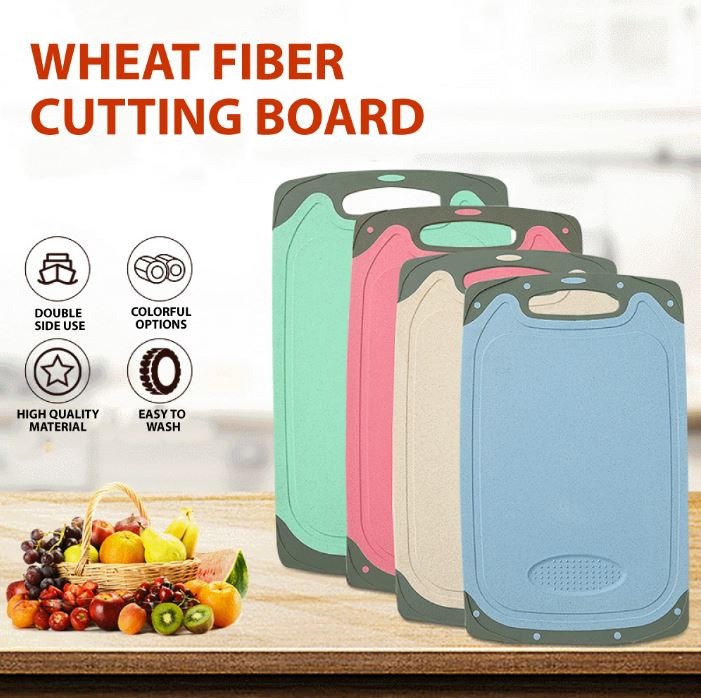 Wheat Straw Chopping Board Antibacterial Reversible Eco Friendly ...
