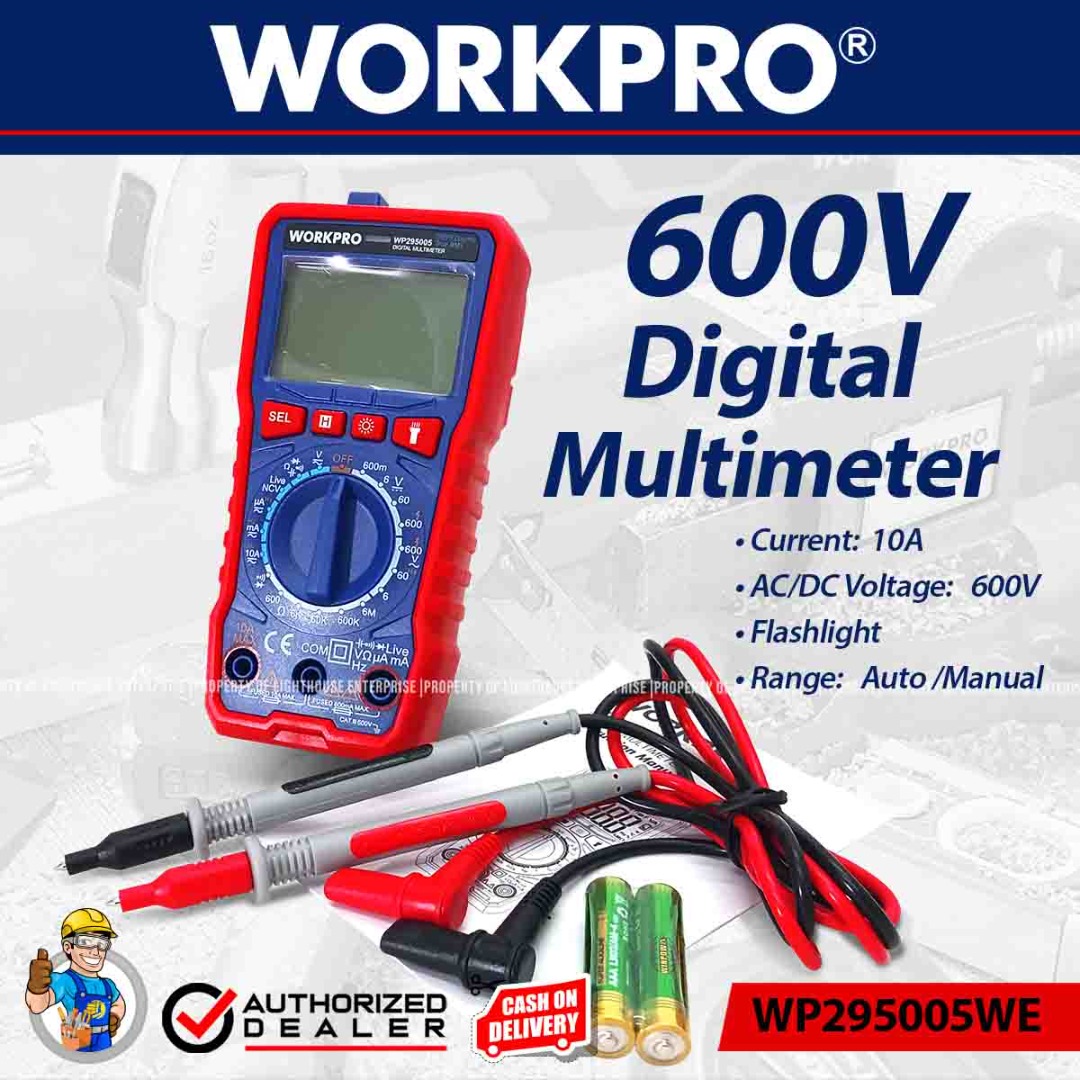 WORKPRO 600V Digital Multimeter (Standard / Clamp) *LIGHTHOUSE ENTERPRISE*, Commercial ...