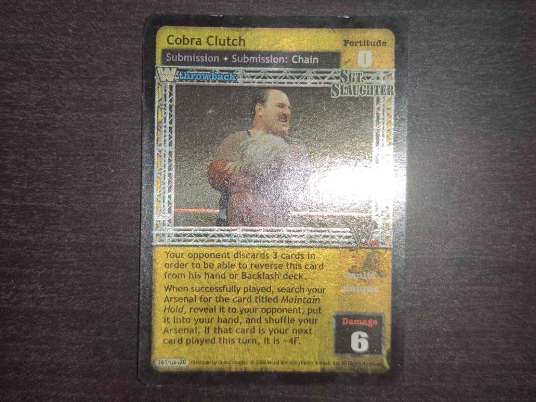 WWF WWE RAW Deal Cobra Clutch Throwback SGT Slaughter, Hobbies & Toys ...