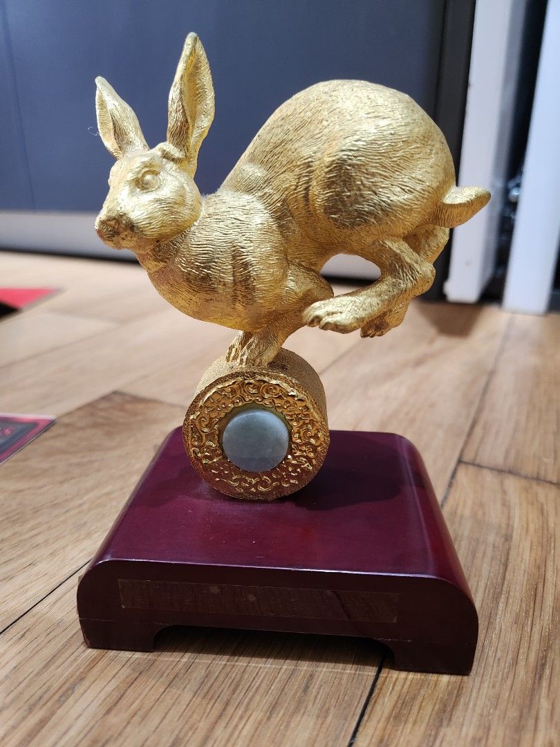 24k Gold Tinted Rabit Collectable, Hobbies & Toys, Memorabilia ...