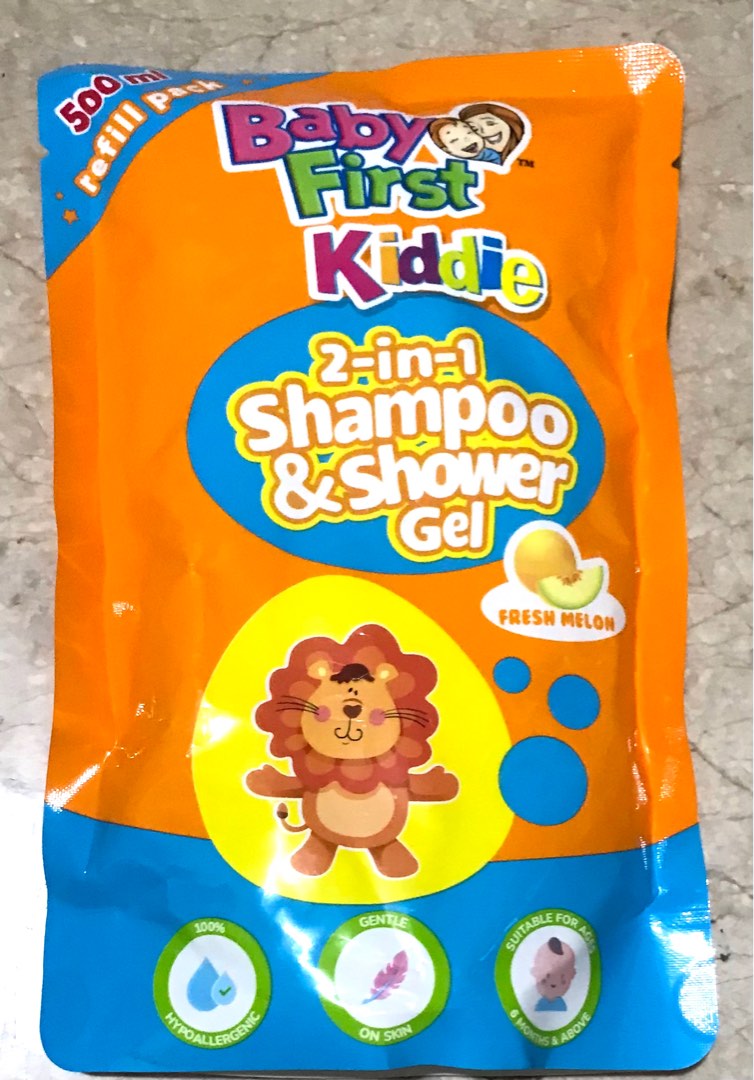 500mL Refill Baby First Fresh Melon Kiddie Shampoo and Shower Gel 2-in ...
