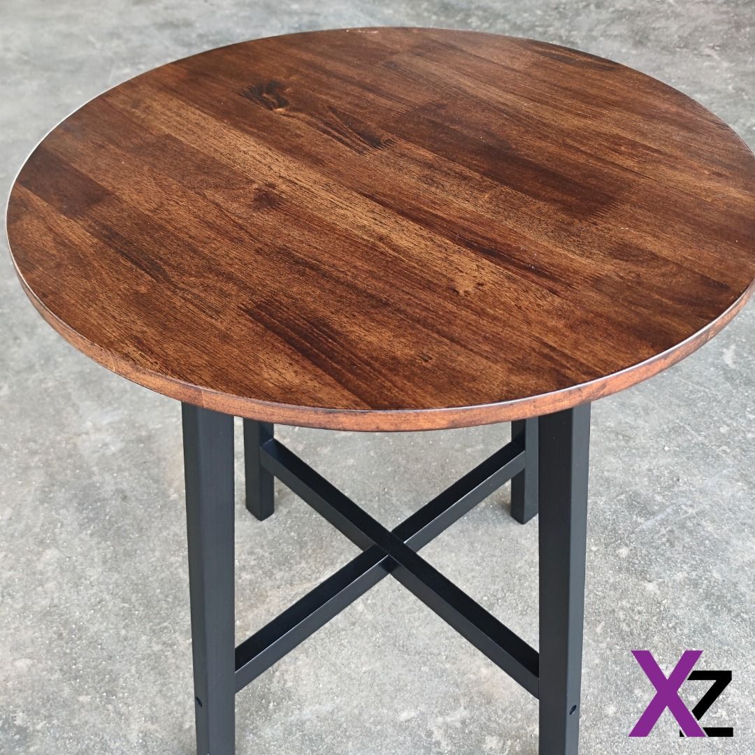 𝗫𝗭 ALPHA Round Table Coffee Table Rubberwood Cafe Table Meja Kopi Meja ...