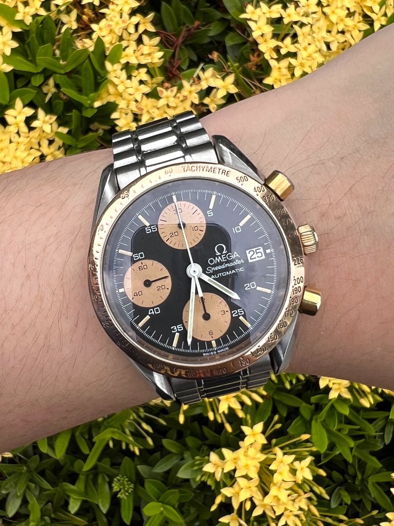 [ SOLD ] [ Half Gold ] Omega Speedmaster 39mm Two Tone Rose Gold ...
