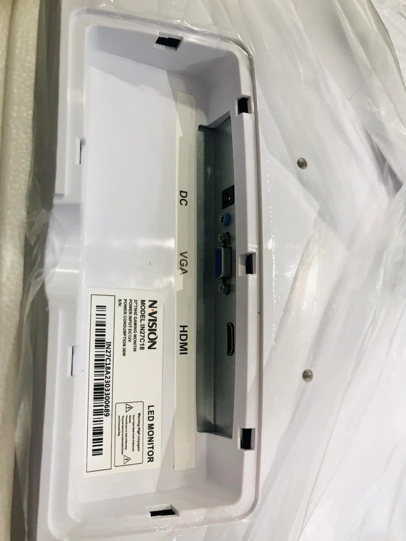 " Nvision 27"" Curve 75Hz LED Monitor IN27C18 White", Computers & Tech ...