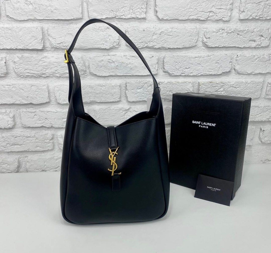 全新真品 YSL Saint Laurent Paris SLP 聖羅蘭 LE 5 À 7皮革小型HOBO手袋 BAG 賈姬包, 名牌精品, 精品包與皮夾在旋轉拍賣