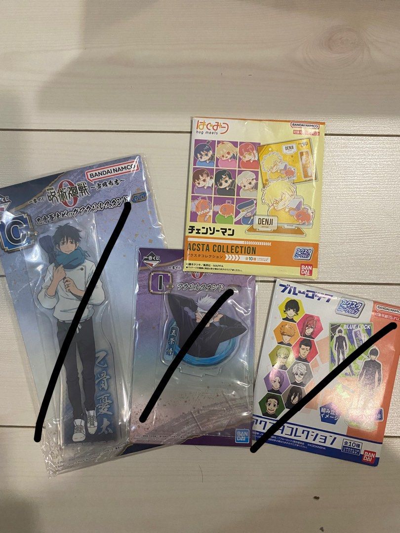 Anime acrylic stands (blue lock stand, chainsaw man stand, jjk stand ...