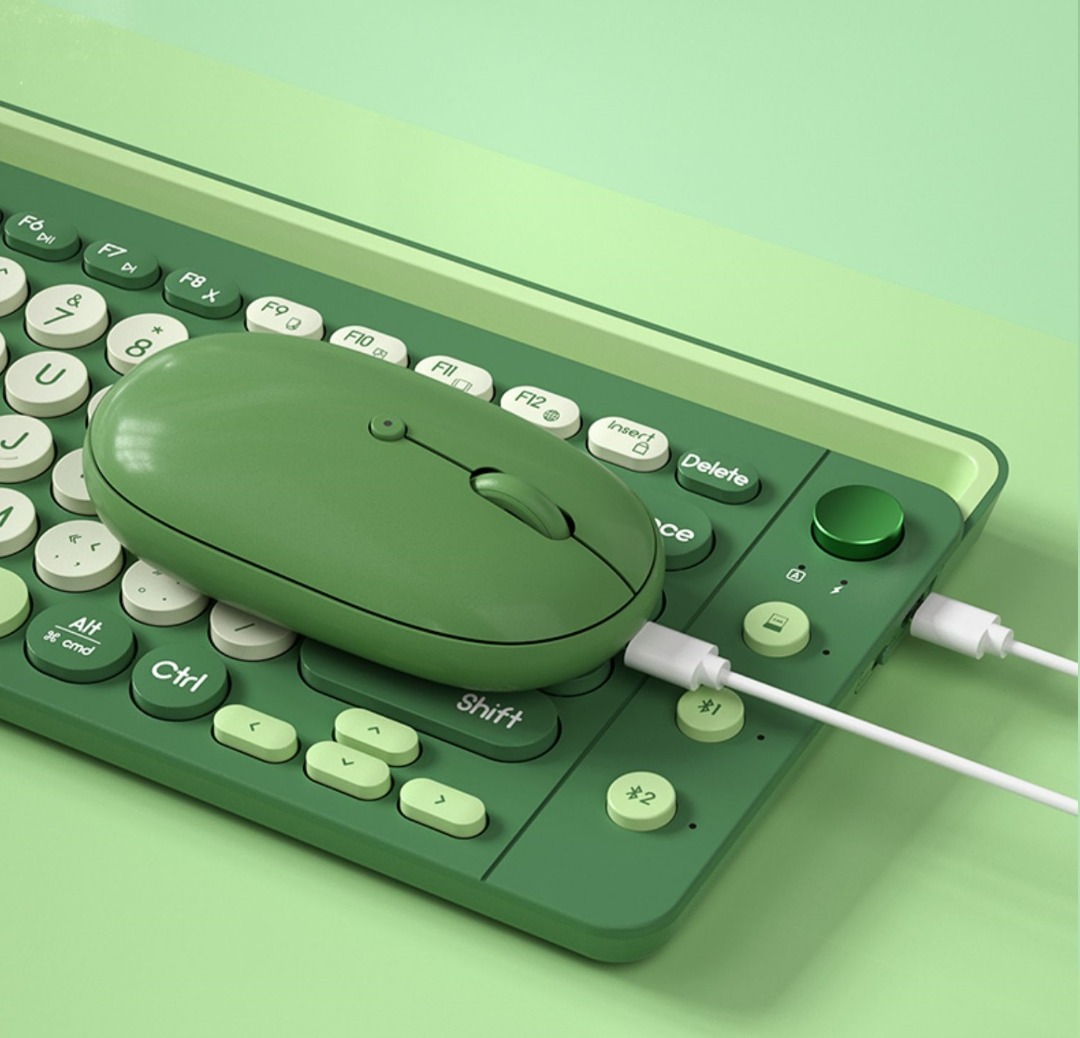 ASMR Retro Blutooth Wireless Mouse - BOW MB163L (Apple Green) Mouse ...