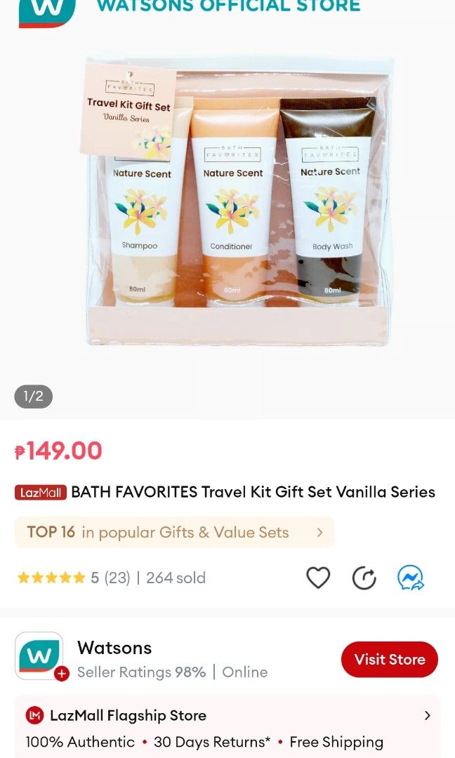 Bath Favorites Travel Kit Gift Set Vanilla Series Hydrating on Carousell