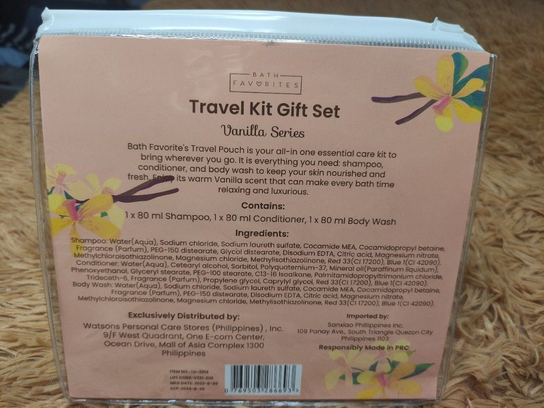 Bath Favorites Travel Kit Gift Set Vanilla Series Hydrating on Carousell