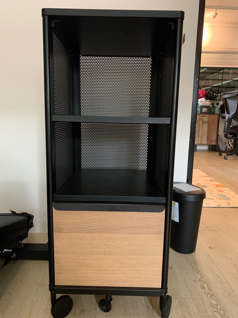 BEKANT IKEA home office cabinet with smart lock, Furniture & Home ...