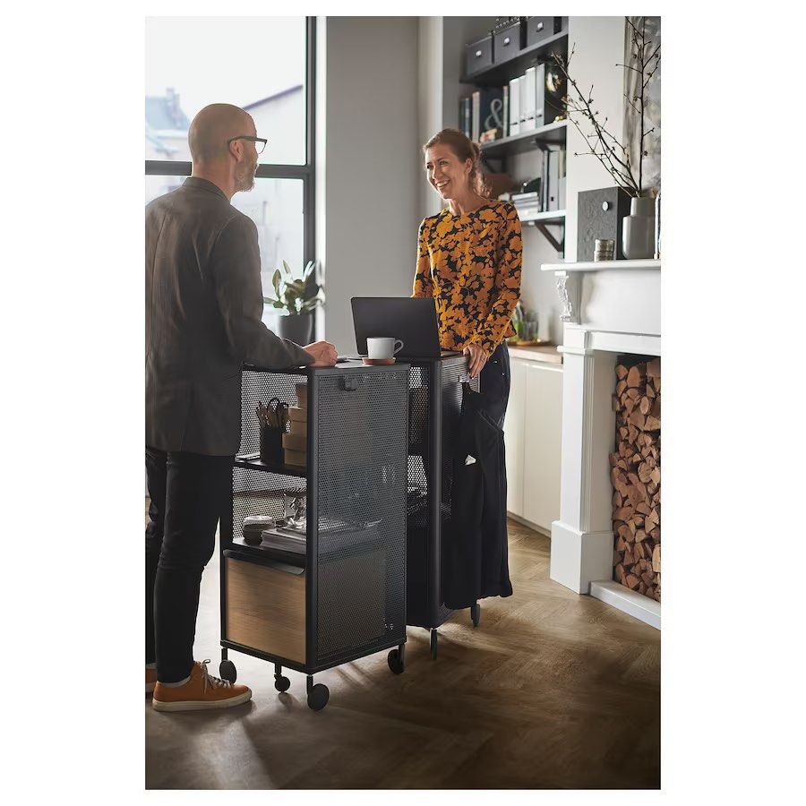 BEKANT IKEA home office cabinet with smart lock, Furniture & Home ...