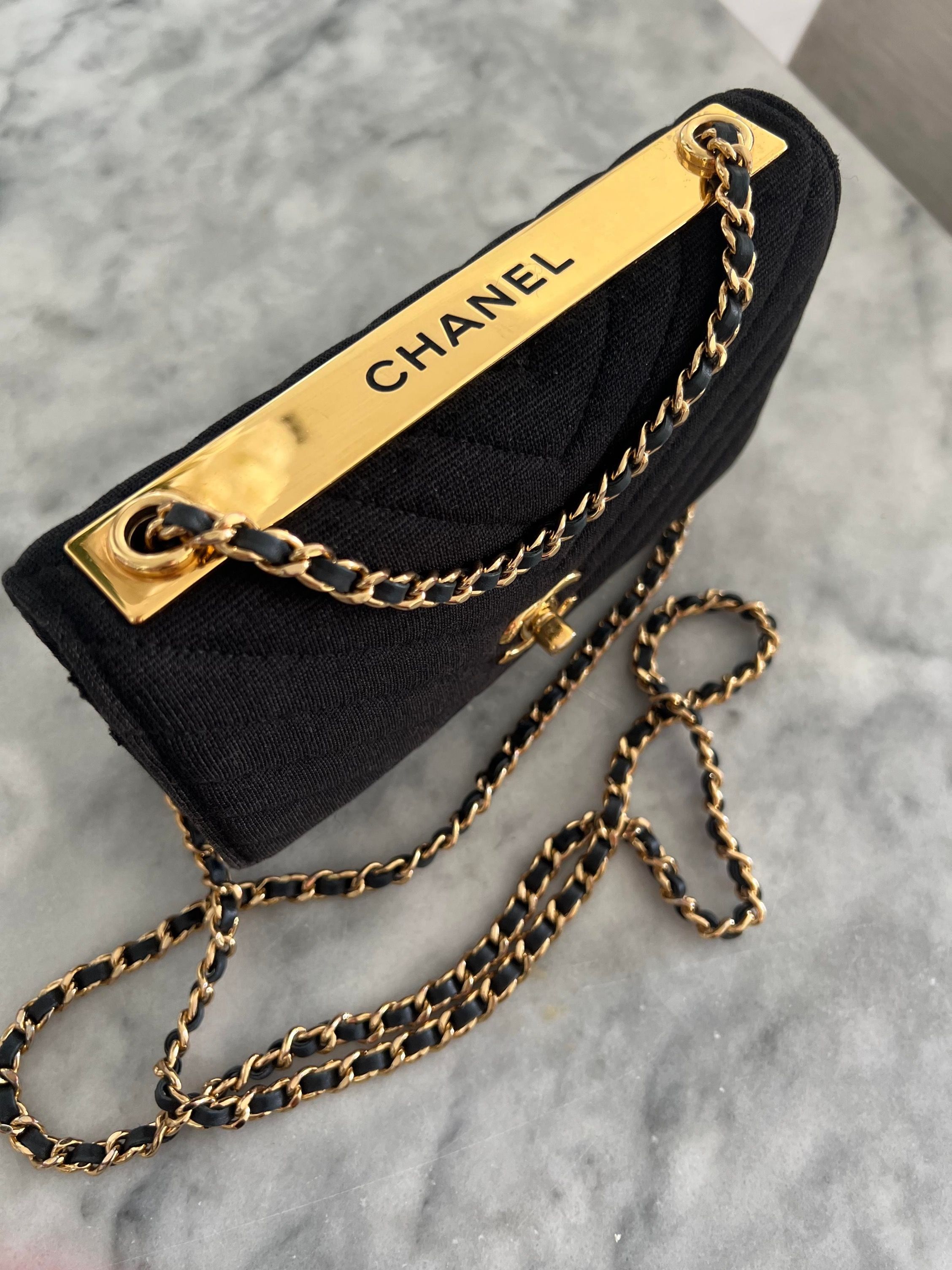 Chanel crossbody bag with gold chain and top., Luxury, Bags & Wallets ...